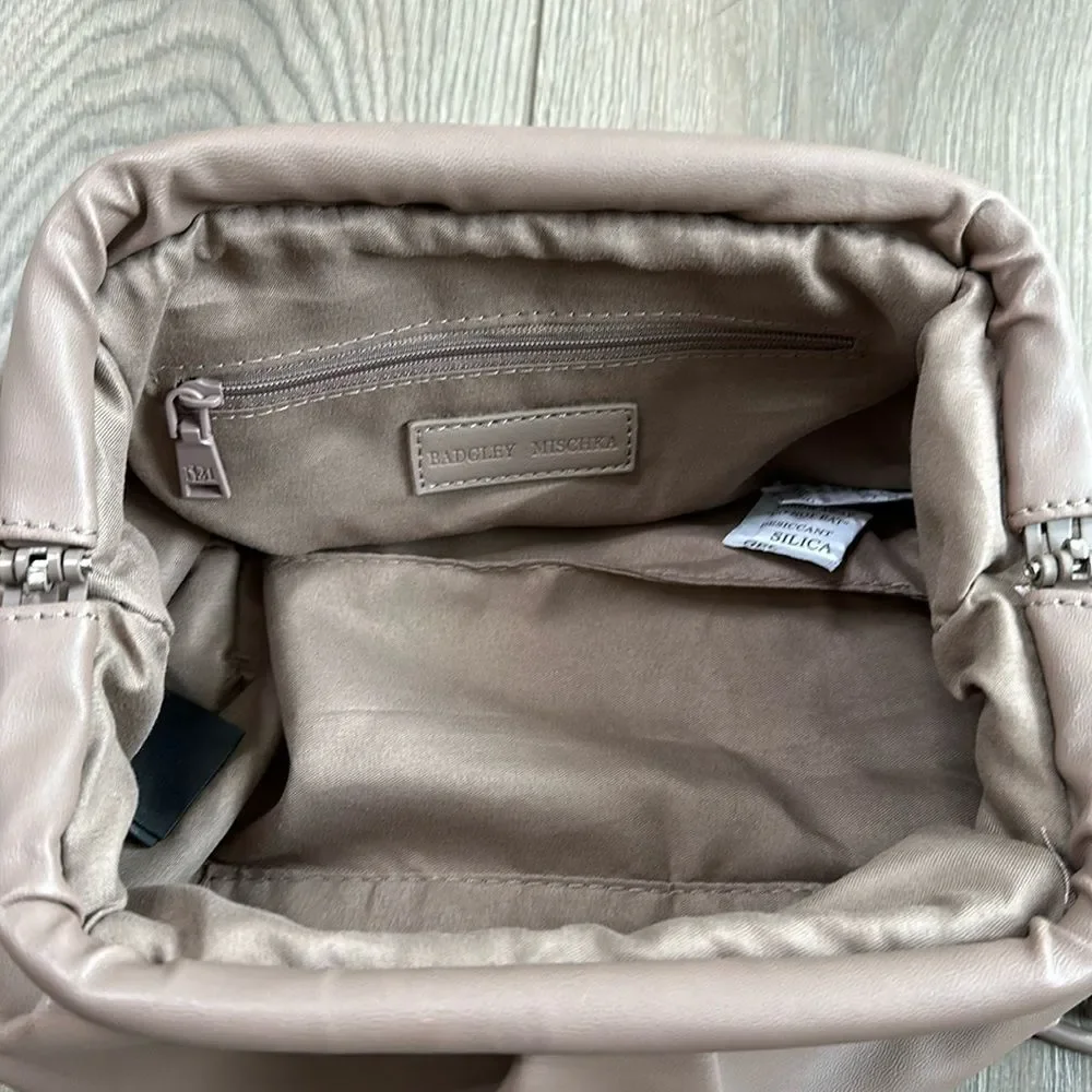 Badgley Mischka | Bags | Nwot Badgley Mischka Wrapped Frame Taupe Brown ...